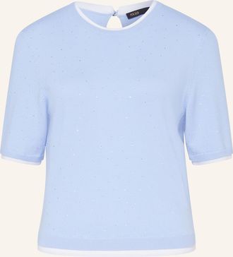 Maje Strickshirt Mit Schmucksteinen blau