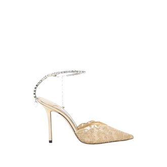 Jimmy Choo London Saeda 100 Pump - - Shoes - Damen - Beige - 40 EU