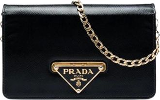 Prada Sac bandouli&egrave;re Saffiano Pre-owned - Femme - Pre-owned - Noir - Taille: ONE Size