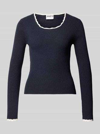 Jake*s Casual Slim Fit Pullover mit Woll-Anteil