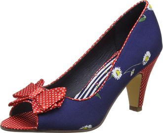 Joe Browns Damen Remarkable Bow Trim Shoes Pumps,Blue (Navy Multi),40 EU (7 UK)