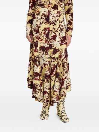 Proenza Schouler Joelle Midirock mit Print - Gelb