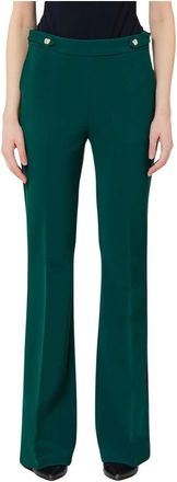 Liu Jo Pantalone Flaire Dettaglio - Femme - Pantalons - Vert - Taille: 42 FR