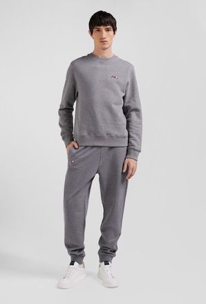 Eden Park Sweatshirt En Molleton Coton Uni Gris Coupe Regular