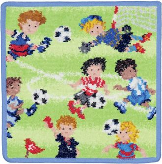 Feiler Handtücher Soccer blau, Seiftuch 25x25 cm