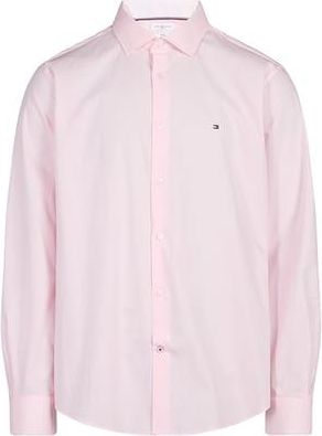 Tommy Hilfiger Chemise droite col classique en coton m&eacute;lang&eacute;