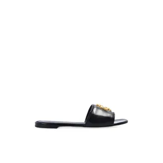 Tory Burch Femme, Chaussures, Noir, Taille: 38 1/2 EU Sandales Eleanor en cuir