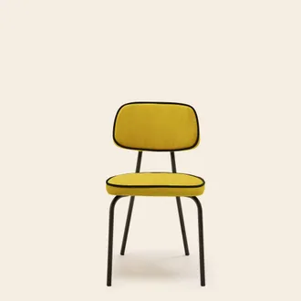 Madura Chaise Ysabeau Dalila jaune sulfure et noir - JAUNE