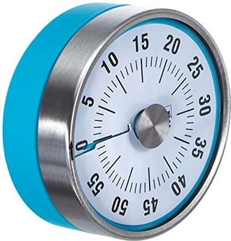 TFA Dostmann Puck Küchentimer, Eieruhr magnetisch, Timer, mit Restzeit-Anzeige, 0-60 Minuten, türkis, 38.1028.20