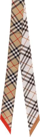 Burberry Femme, Accessoires, Multicolore, Taille: ONE Size Skinny Check Silk Scarf