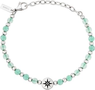 Breil Mens bracelet Soundwave steel and turquoise aventurine TJ3589