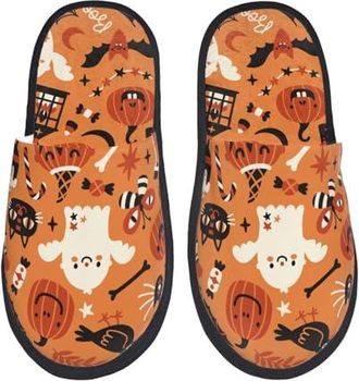Generic Halloween 2 Imprimer Pantoufle Plates Pantoufles Moelleuses Chauds Slippers Pour Extérieur Unisex Femme L