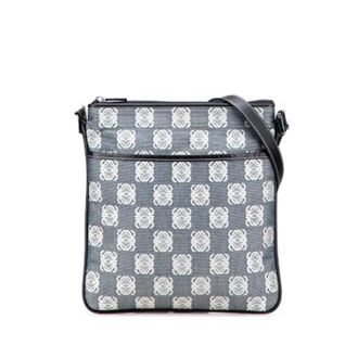 Loewe Pre-owned Canvas Crossbody Bag - - Pre-owned - Damen - Grau - ONE SIZE