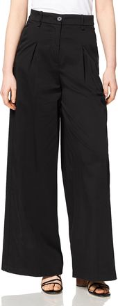 Benetton Damen Pantalone 4QFV55AC3 Pants, Nero Nero 100, 38