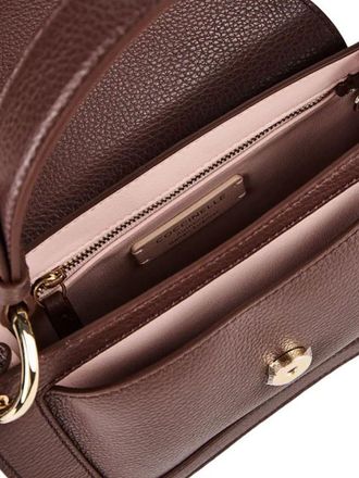 Coccinelle Womens Shoulder Bag Berry Grained Leather - Top-Handle-Bags