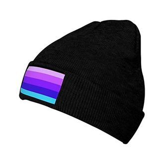 Generic Fiert&eacute; LGBTQ+ Unisex Skull Cap Doux Bonnet De Trawler Coupe-Vent Bonnets Tricot&eacute; pour Jogging Toutes Les Saisons Casque Moto