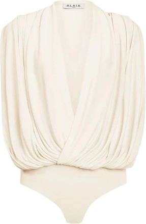 Alaia Femme, Tops, Beige, Taille: 40 FR Body &agrave; Capuche en Viscose
