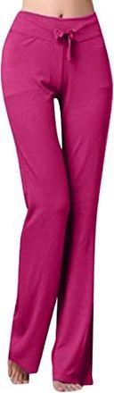 Generic Pantalon Femme Velours Lisse Pantalon de Yoga pour Femme Jambe Droite Confortable avec Cordon de Serrage Running Long Active Casual Sweatpants Pantalo