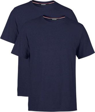 Comeor T-Shirt Herren Basic T-Shirts Baumwolle (Packung, 2-tlg) mit gerader Ärmel Abschluss