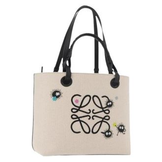 Loewe Sac Cabas Pre-owned en Toile - Femme - Pre-owned - Beige - Taille: ONE Size