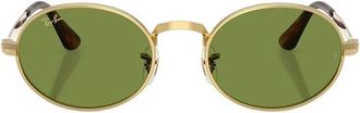 Ray-Ban 0RB3931 Oval Metal Frame Sunglasses - Gold
