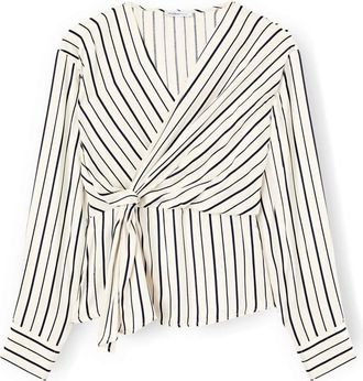 Motivi Femme, Blouses et Chemises, Blanc, Taille: 40 FR Blouse ray&eacute;e avec motif de