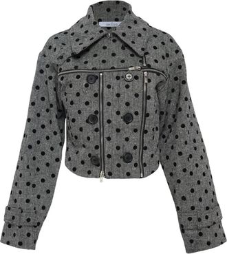 Rokh veste croisée à pois - Gris