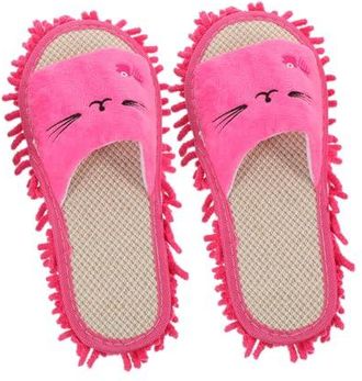 Yarnow Chaussettes-serpill&egrave;res Lavables Et R&eacute;utilisables Pour Nettoyage Des Sols De Cuisine Salle De Bain Et Bureau Broderie De Dessin Anim&eacute;