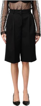 Dolce & Gabbana Femme, Shorts, Noir, Taille: 38 FR Shorts Noirs Pliss&eacute;s &Eacute;l&eacute;gants pour Femmes