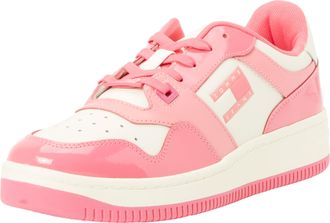 Tommy Jeans Damen Cupsole Sneaker Tjw Retro Basket Patent Ltr Schuhe, Rosa (Pink Alert), 37 EU