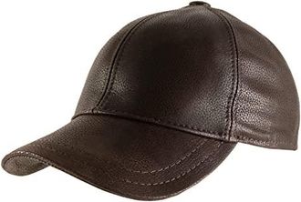 Classic Italy Casquette Baseball Cuir Homme ou Femme Classic Baseball Cuir - Taille 57 cm - Marron