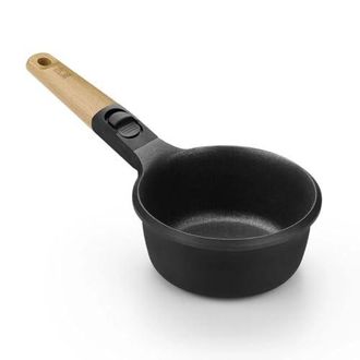 Bra Market | Casserole 16 cm, en fonte daluminium, antiadh&eacute;sive ultra renforc&eacute;e sans PFOA, adapt&eacute;e &agrave; tous types de feux et induction, noire