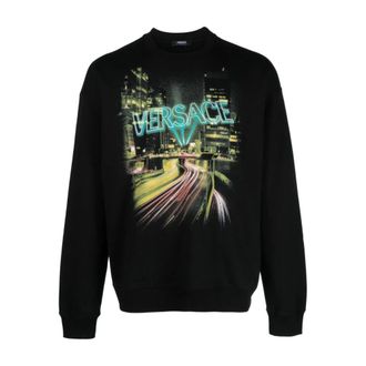 Versace Homme, Sweatshirts et sweats &agrave; capuche, Noir, Taille: M SweaT-shirts
