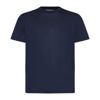 D4.0 Homme, Tops, Bleu, Taille: M T-Shirt Ras du Cou en Fil d&Eacute;cosse