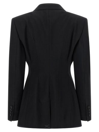 Dolce & Gabbana Hourglass Virgin Wool Blazer - Black