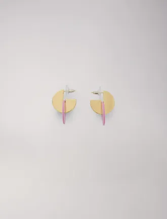 Maje Boucles DOreilles &Eacute;maill&eacute;es - Dor&eacute; - Maje