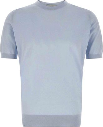 John Smedley T-Shirt - Bleu Clair