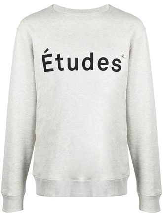 &Eacute;tudes Studio Story logo-print organic cotton sweatshirt - Grau