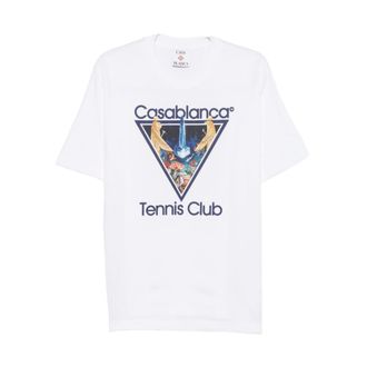 Casablanca Homme, Tops, Blanc, Taille: XL T-shirt graphique