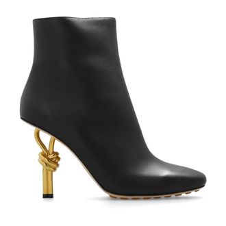 Bottega Veneta Femme, Chaussures, Noir, Taille: 36 1/2 EU Bottines &agrave; talons en cuir