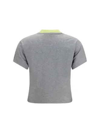 Versace Logo-Print Cotton T-Shirt - Gray