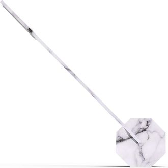 gingko Octagon One Schreibtischleuchte LED Lampe mit natürlicher Holz-Optik, wiederaufladbar mit 36 LED-Lichtleistung, Marmor