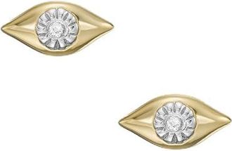 Fossil boucles doreilles en acier inoxydable ou semi-précieux pour femmes avec fermeture à laide dun mousqueton