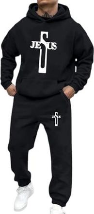 Generic Surv&ecirc;tements pour hommes imprim&eacute;s &agrave; manches longues sweat &agrave; capuche ensembles de jogging de sport contemporains hauts pantalons 2 pi&egrave;ces v&ecirc;tements de 