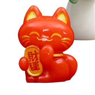 Generic Glückliche Katze - Japanische Maneki Neko Glücksskulptur, Prosperity Money Minifigur, Charme, dekorativer Sammler, kleines Schaustück | Glückliches Ve