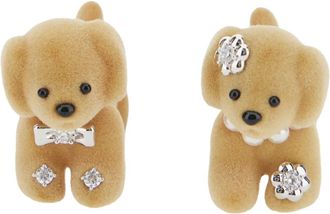 Yvmin Yvmin, Femme, Accessoires, Brun, Taille: ONE Size Split Puppy Earring