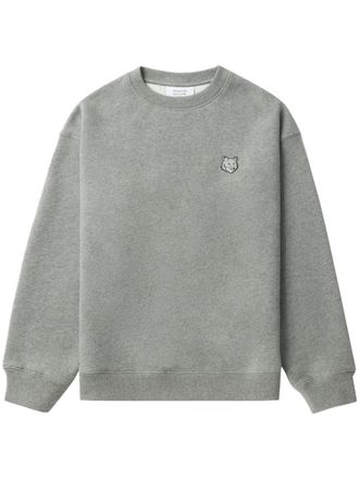 Maison Kitsun&eacute; sweat &agrave; patch Bold Fox Head - Gris