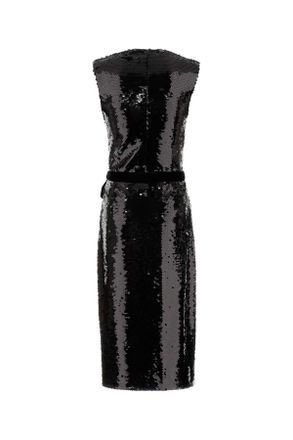 Alberta Ferretti Sequin-Embellished Dress - Black