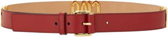 Moschino Femme, Accessoires, Rouge, Taille: 75 CM Hello Belt