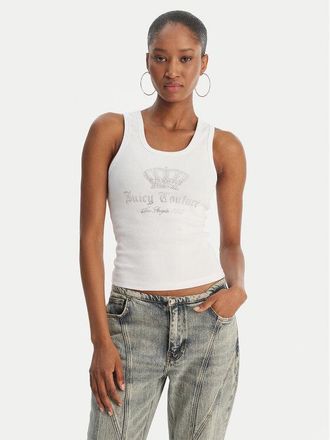 Juicy Couture Top Gothic Crown JCBLV126807 Wei&szlig; Slim Fit